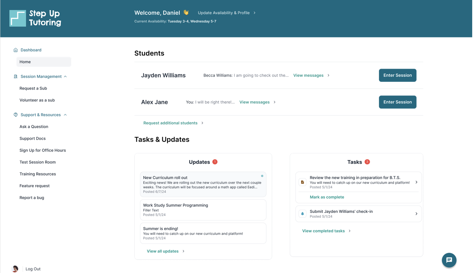 Tutor Portal Guide – Step Up Tutoring