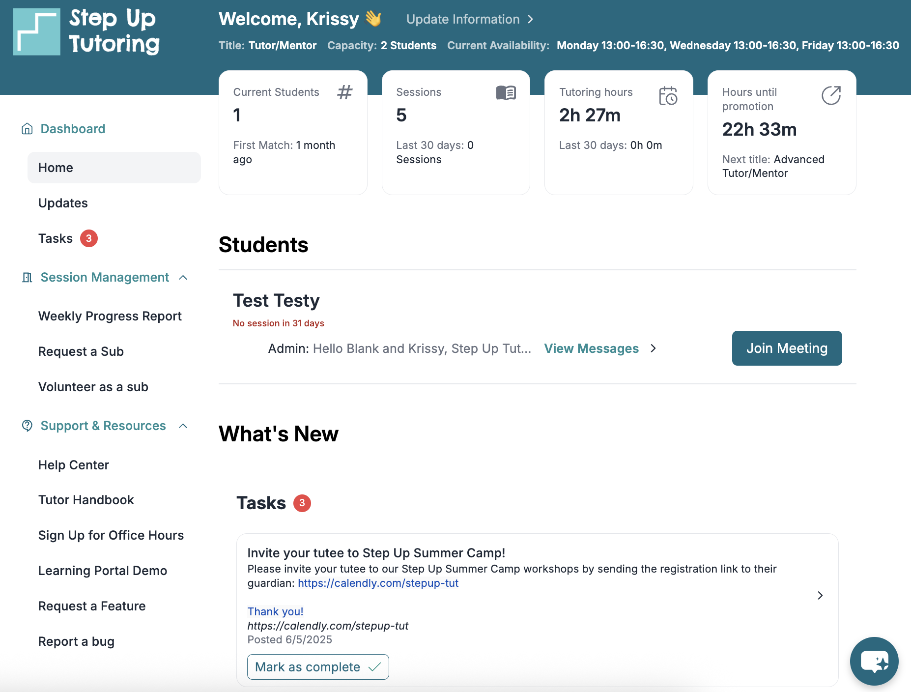 Tutor Portal Guide – Step Up Tutoring